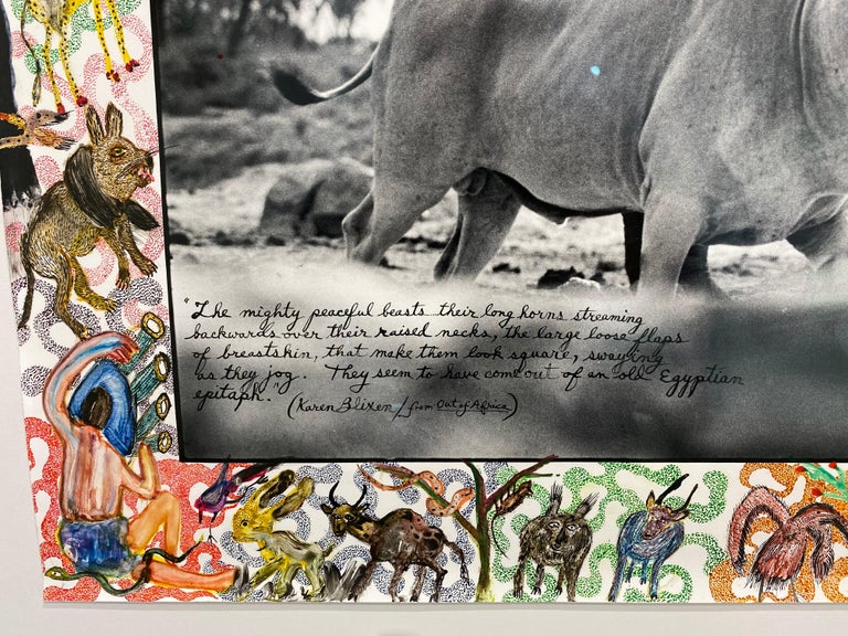 Peter Beard - Elephant and Eland - Contemporary, Animal, Landscape ...
