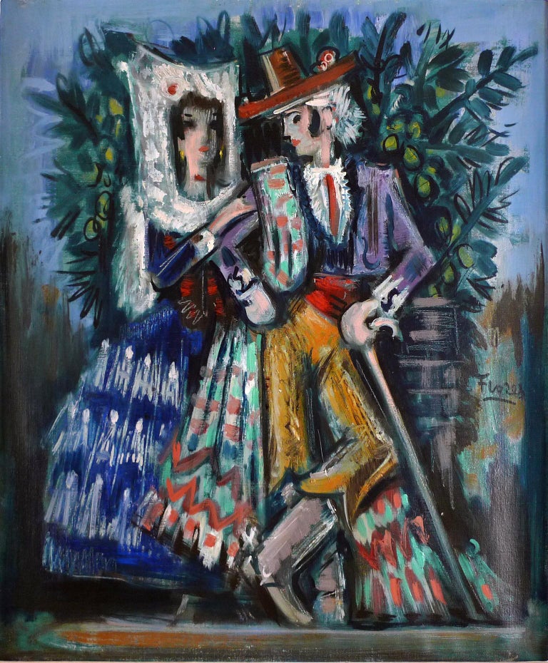 Pedro Flores Garcia - "Vision of Spain", 20th Century oil on canvas by ...