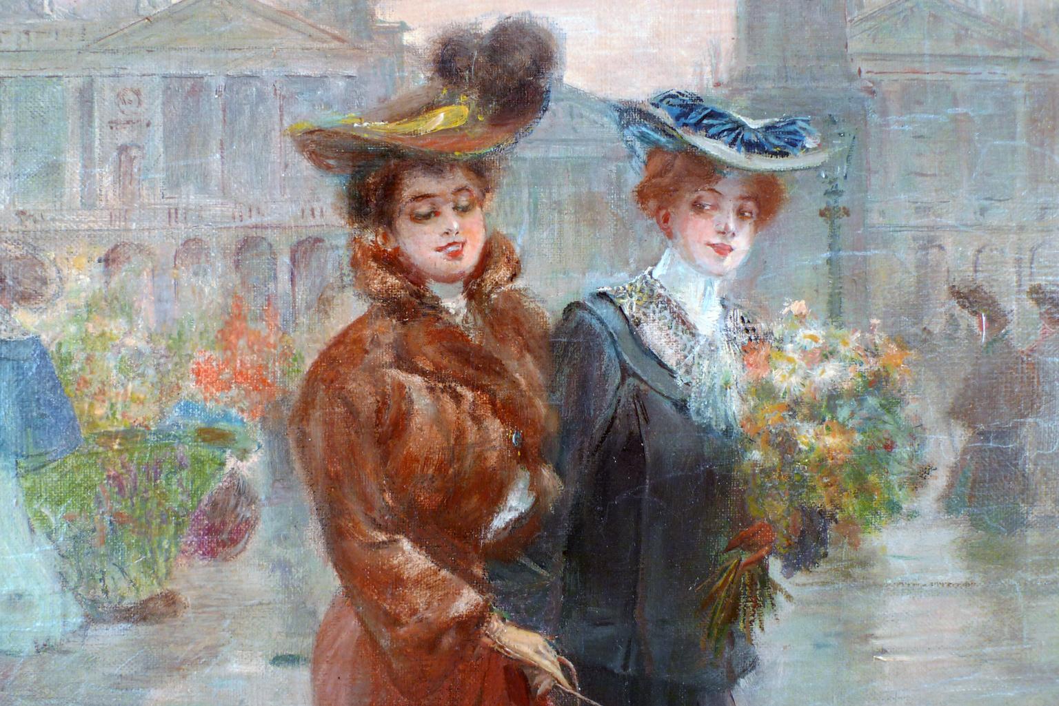 Felix Alarcon - "La Place de la Concorde, Paris" 19th Century oil on ...