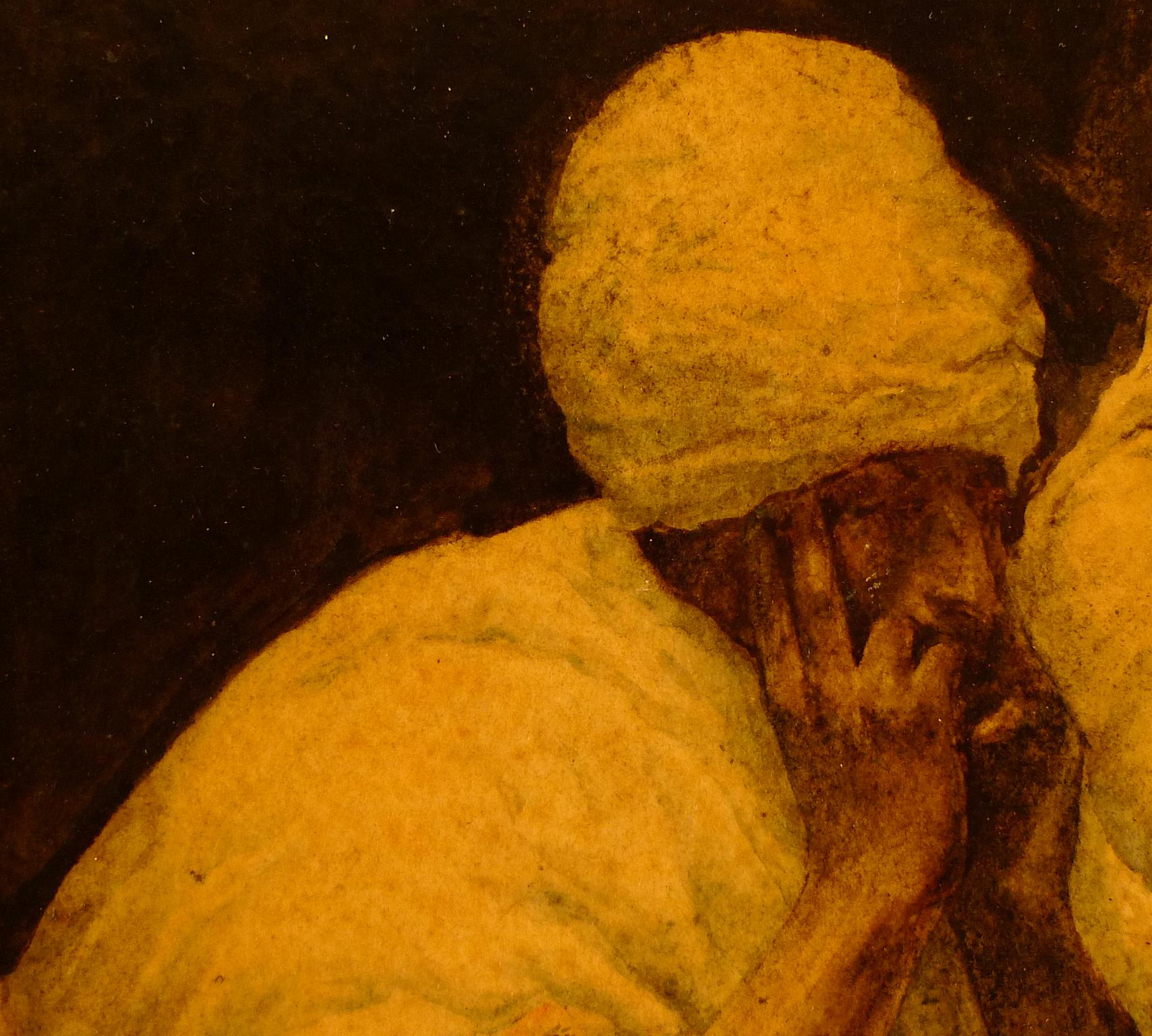 José Gallegos y Arnosa - "La oración", acuarela del siglo XIX de tres ...