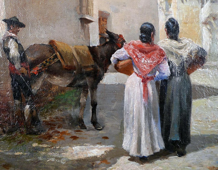 Manuel García y Rodríguez - "The Water Carriers", 19th Century Oil on ...
