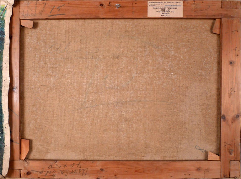 Manuel García y Rodríguez - "Seville Gardens", Early 20th Century Oil ...