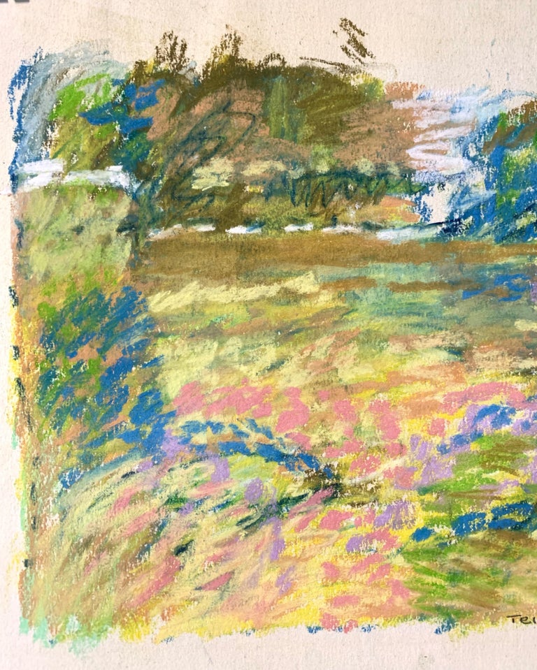 Edith Isaac-Rose - 1960s Oil Pastel Impressionist Landscape Art ...