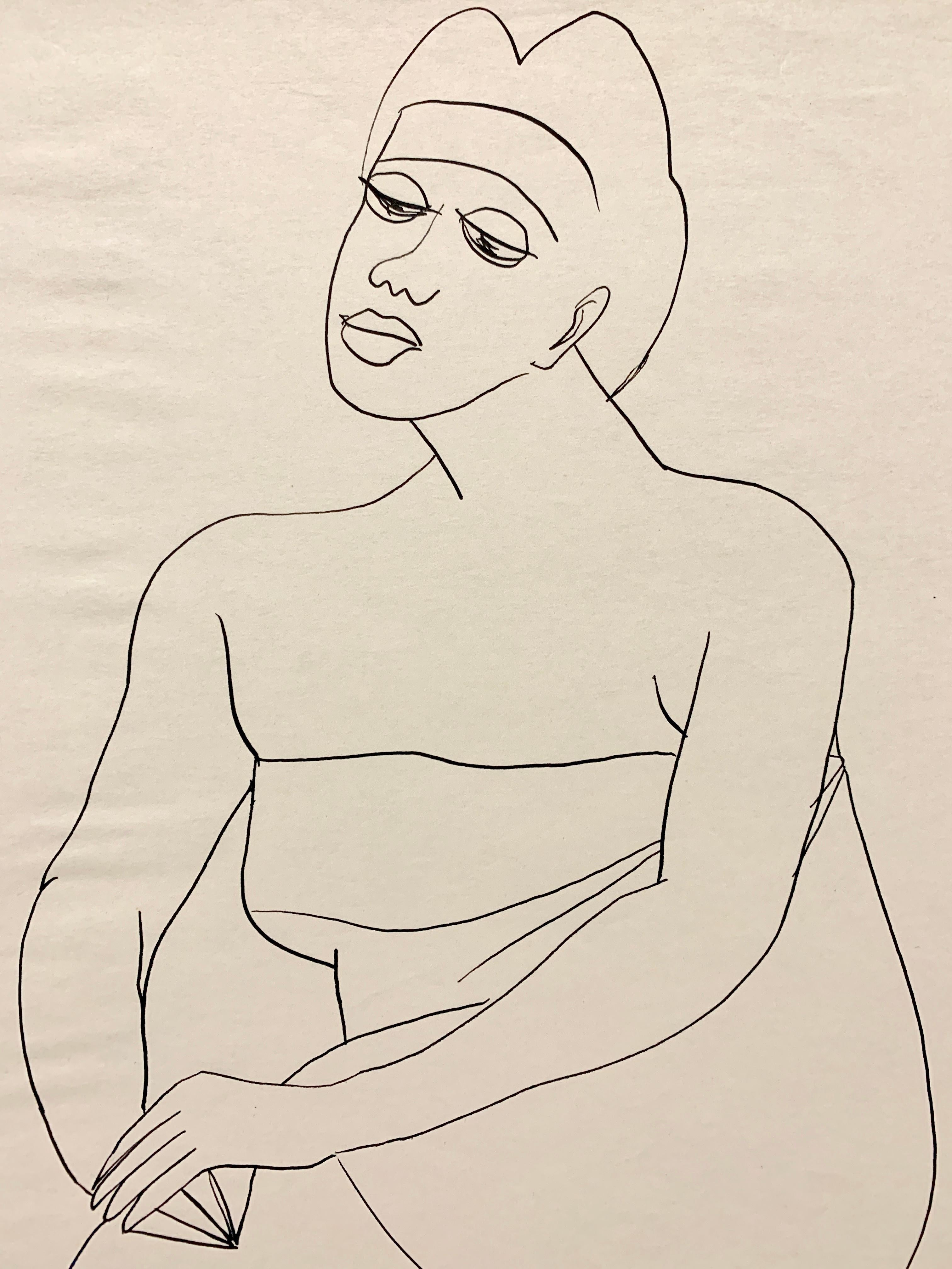 Donald Stacy - 1950s Ink Line Drawing Mid Century Art Museum of Modern ...