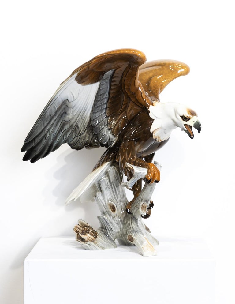 Gunther Granget - "Eagle" Hutschenreuther Porcelain Sculpture, Rich ...