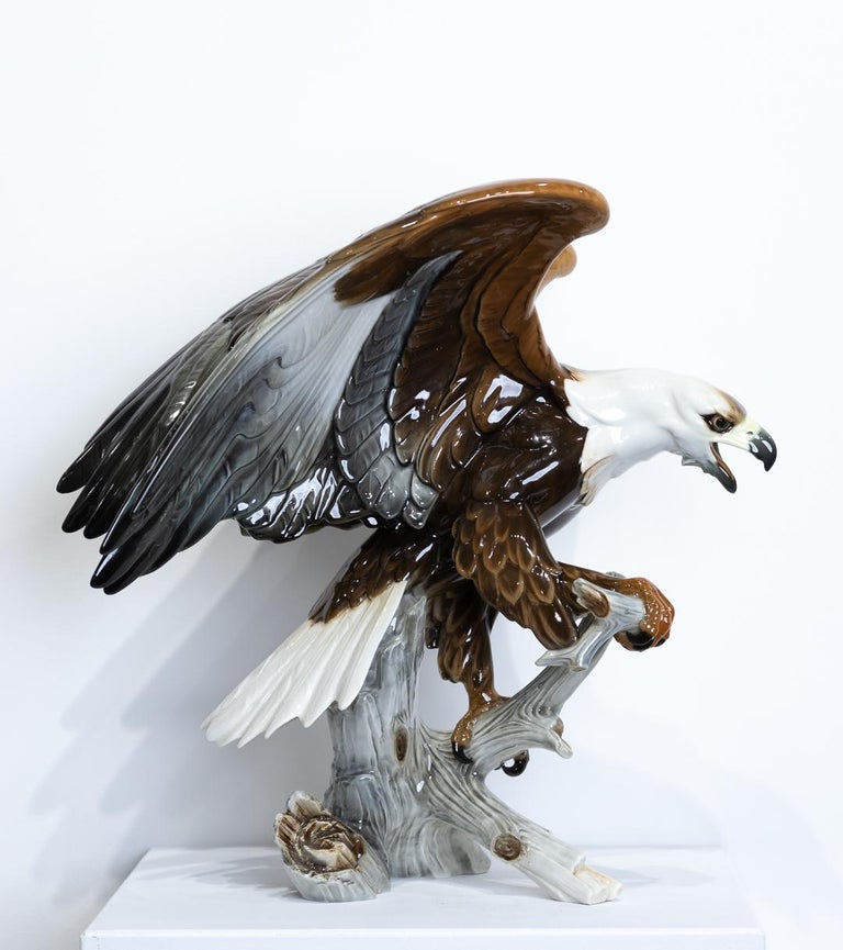 Gunther Granget - "Eagle" Hutschenreuther Porcelain Sculpture, Rich ...