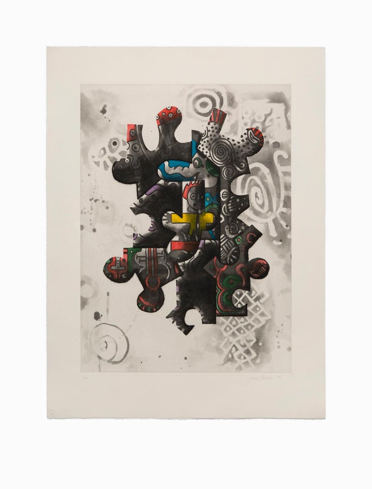 James Hansen - "Untitled II", Abstract Aquatint Color Etching ...