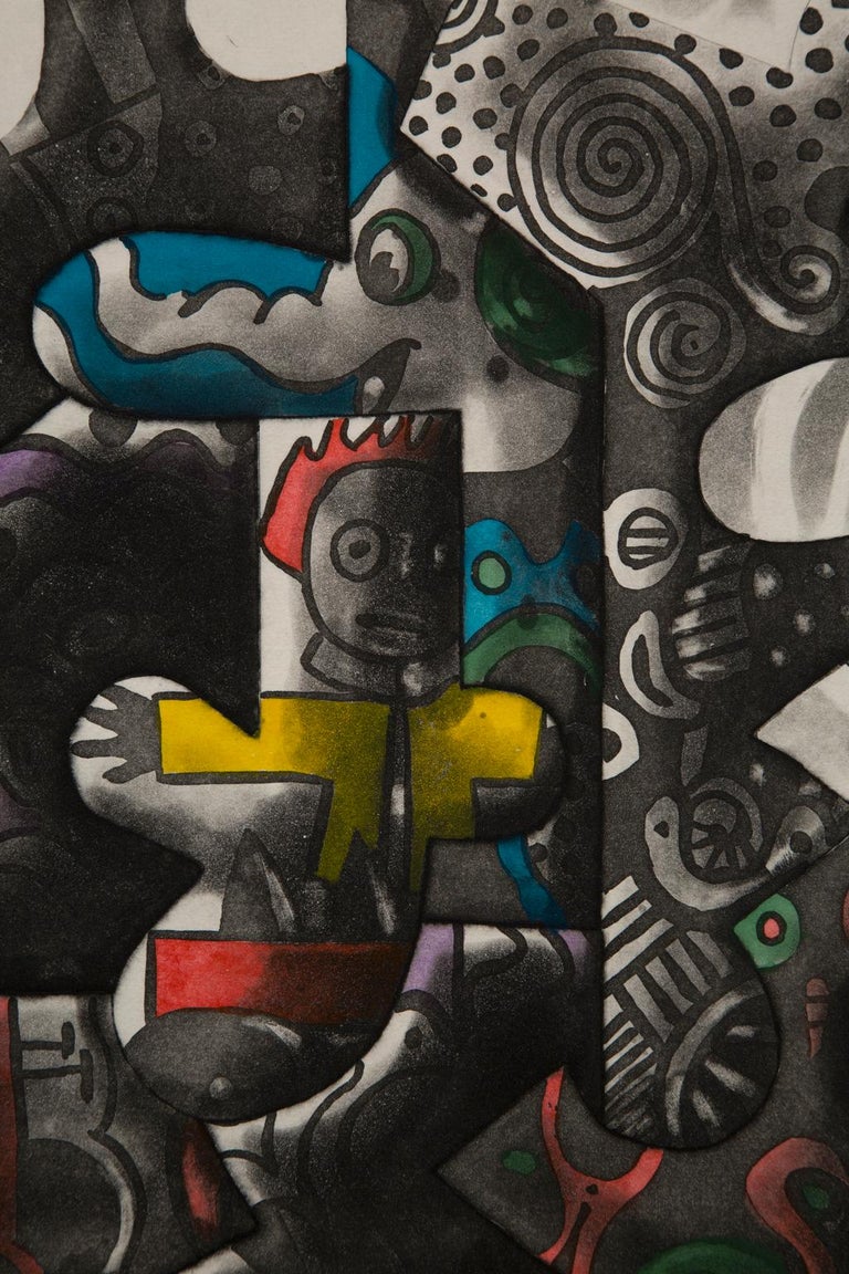 James Hansen - "Untitled II", Abstract Aquatint Color Etching ...