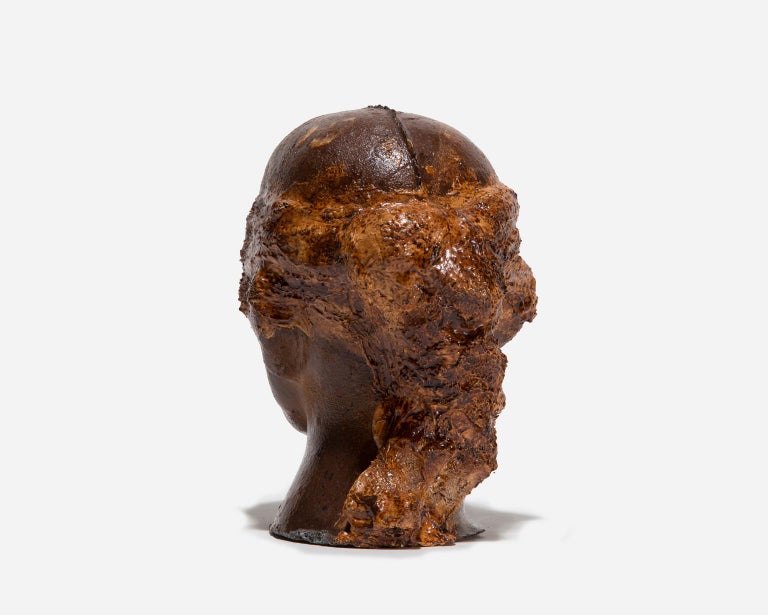 Tony Hepburn - Life-Sized Ceramic Blindfolded Head, Russet-Colored at ...