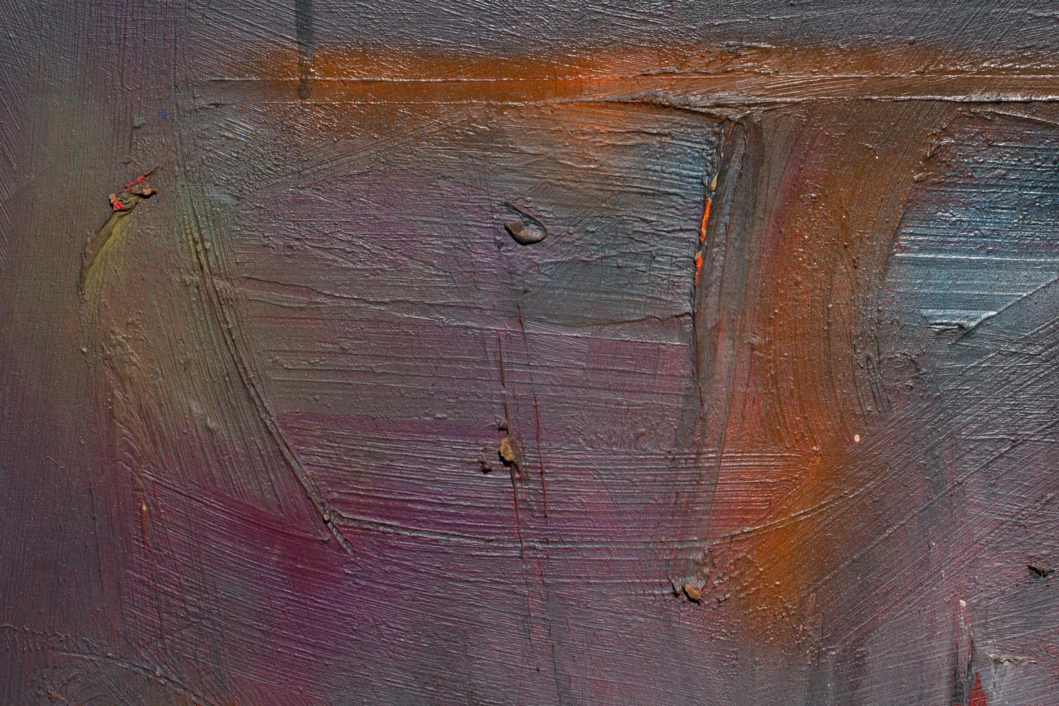 Merton Simpson - "Nightscape" Deep Blues and Black, Oil on Canvas For ...