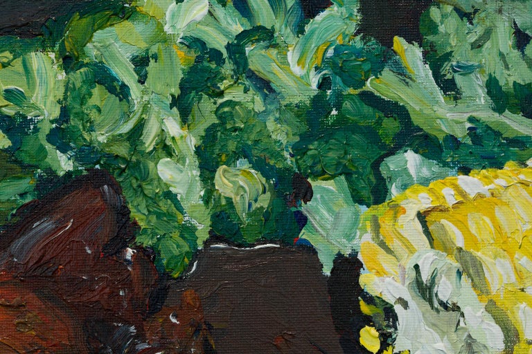 Bryant TIllman - "Pork Chop and Corn" Acrylic on Canvas, Colors, Still ...