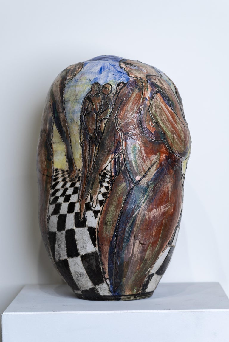 Mark Chatterley - "Conversations" Thrown Earthenware, Figures in ...