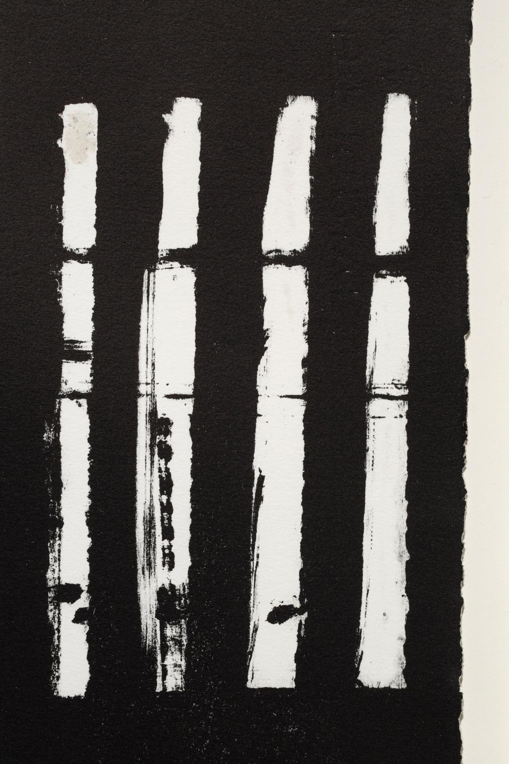 Gordon Newton - "Untitled #5" Hand Printed Black and White Lithograph ...