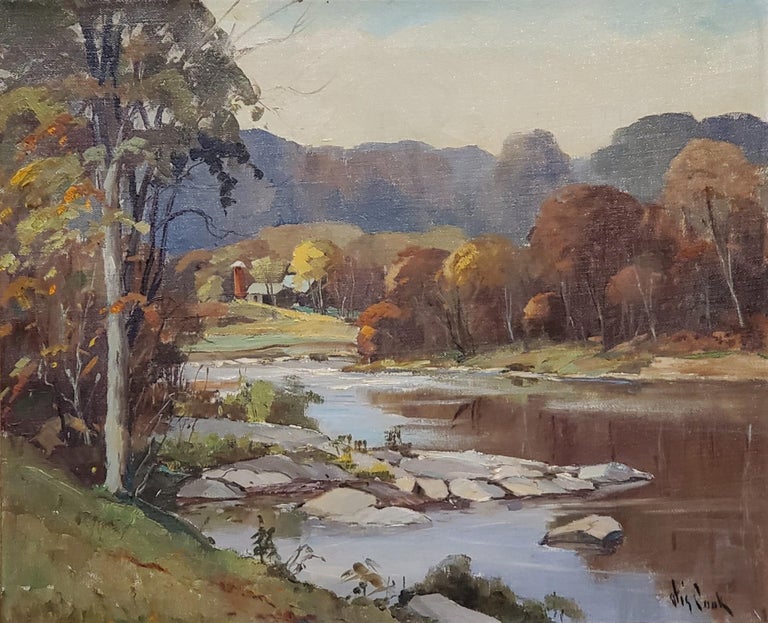 Otis Cook - Landcsape Oil Painting by Otis Cook at 1stDibs