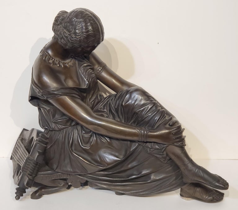 Jean-Jacques Pradier - Antique Bronze Sculpture of the Poet "Sappho" at ...