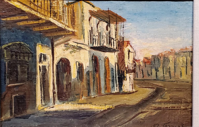 Svi Raphaeli - A Market in Tzfat, Impressionist view in Israel 1960's ...