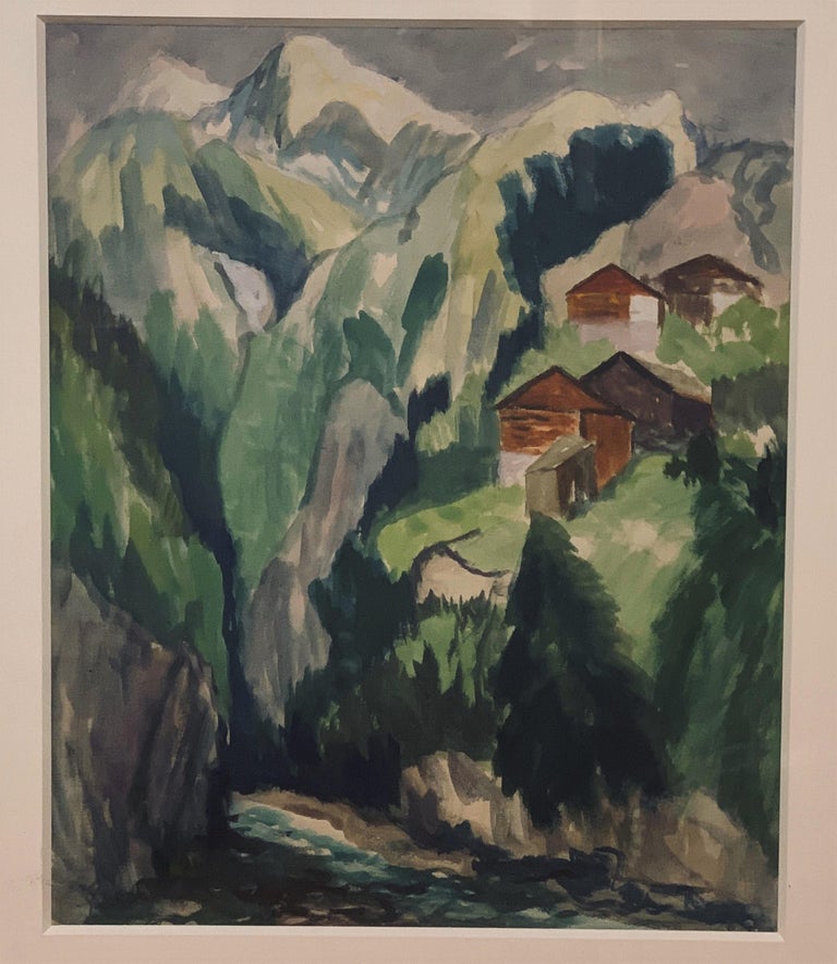 Frank Simon Herrmann - Abstract Landscape Gouache by Frank S, Herrmann ...