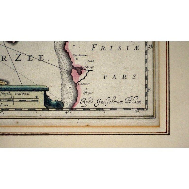 Willem Janszoon Blaeu - Willem Blaeu Map of Hollandia Comitatus Steel Engraving at 1stDibs