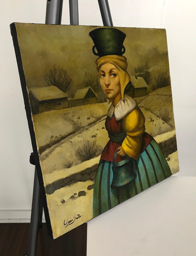 Ashot Yan - Winter, Figurative Surrealism, Original oil Painting ...