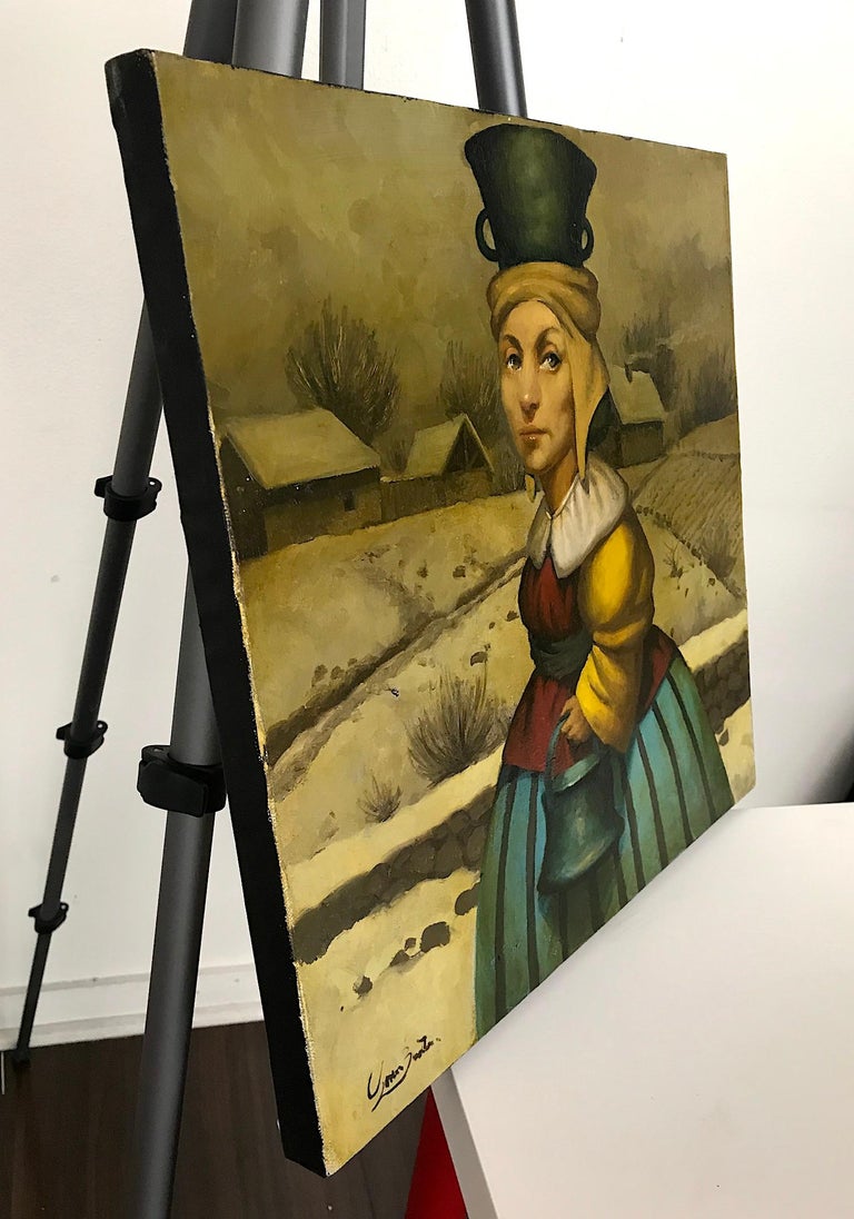 Ashot Yan - Winter, Figurative Surrealism, Original oil Painting ...