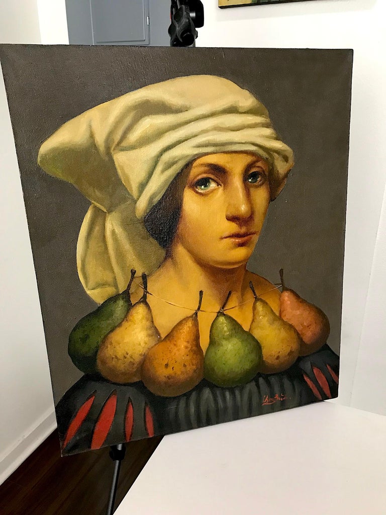 Ashot Yan - Waiting, Figurative Surrealism, Original oil Painting ...