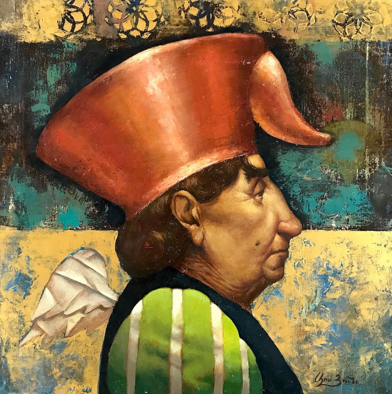 Ashot Yan - Portrait, Surrealism, Original oil Painting For Sale at 1stDibs