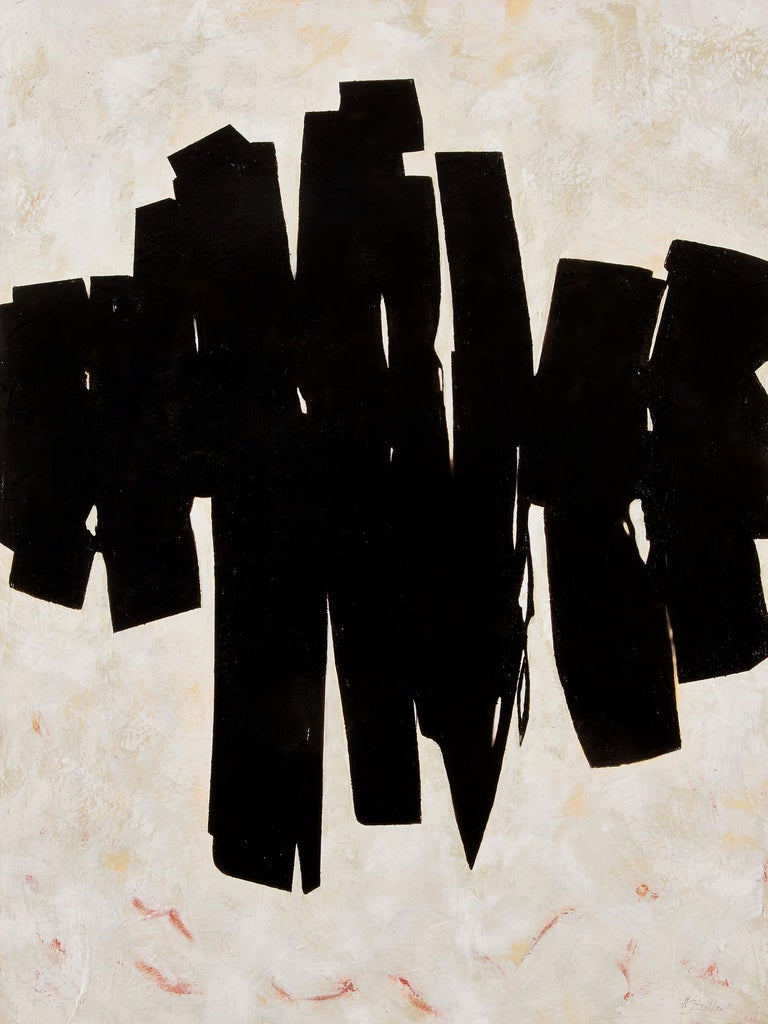 Helen Bellaver - Stance- Bold Abstract Expressionist Painting in Black ...