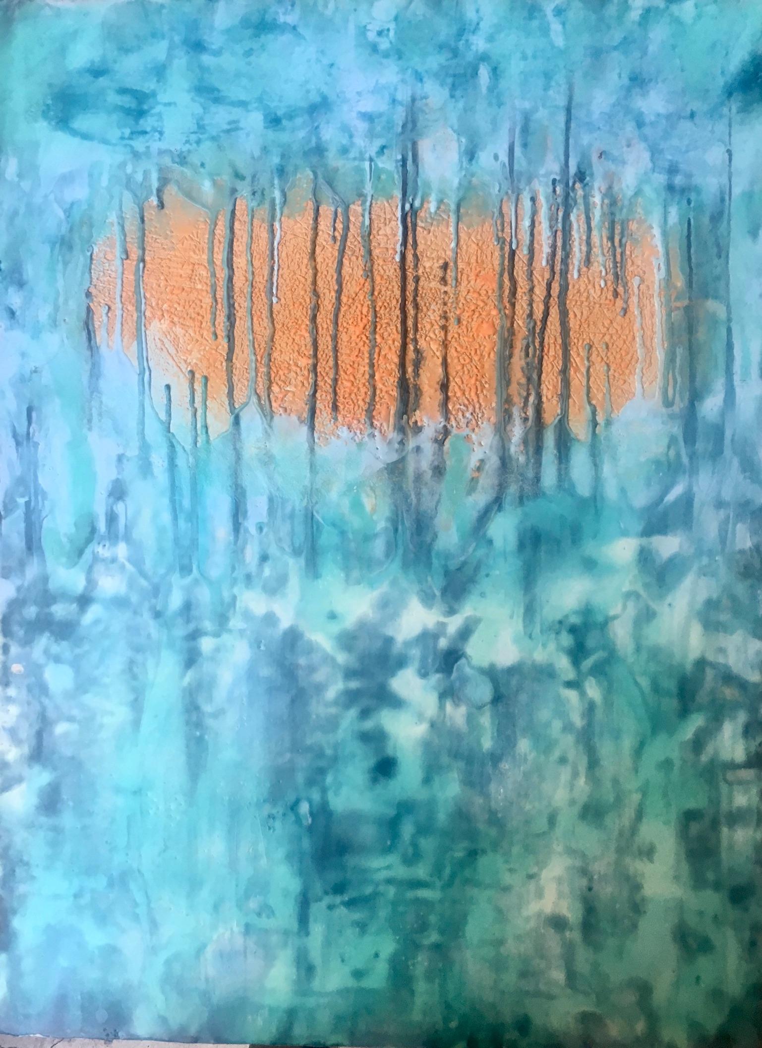 Jim Inzero - Turquoise Waters - Encaustic Seascape Painting For Sale at ...