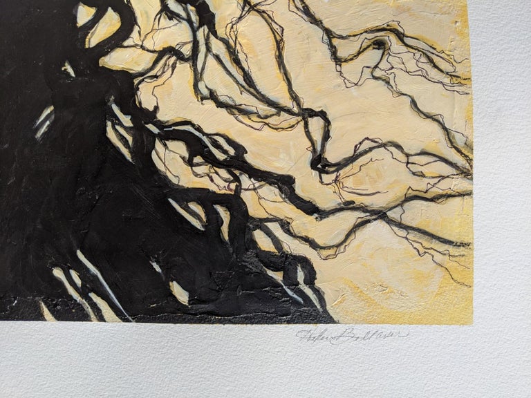 Helen Bellaver - Saratoga Tree- Abstract Line Work Acrylic Painting on ...