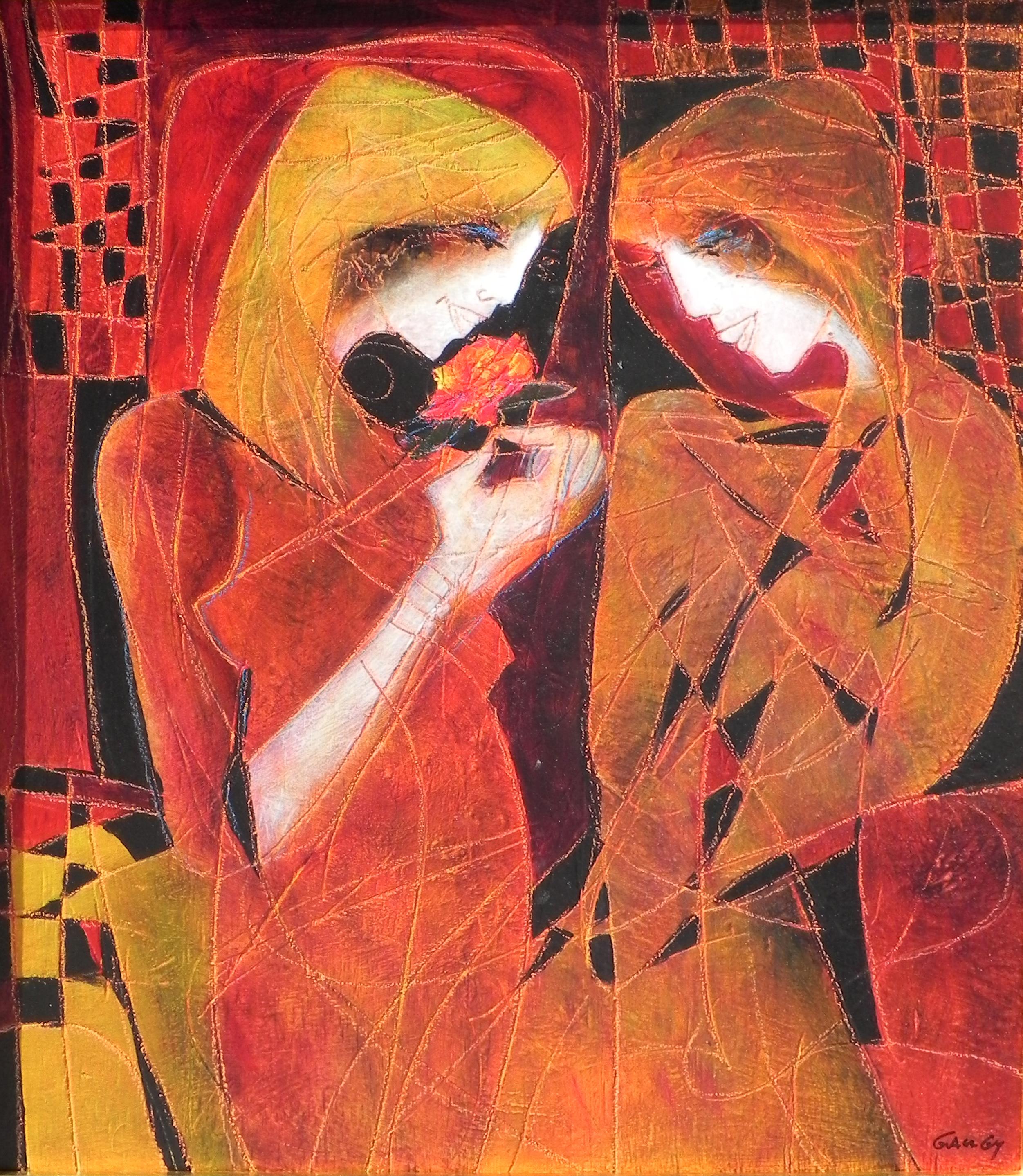 Jean-Claude Gaugy - bas-relief Wall Sculpture - Two Persons in ...