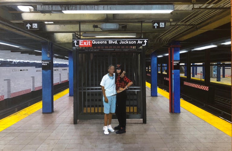 David Desimone - DAVID DESIMONE, "BFFs" realist NYC subway oil painting ...