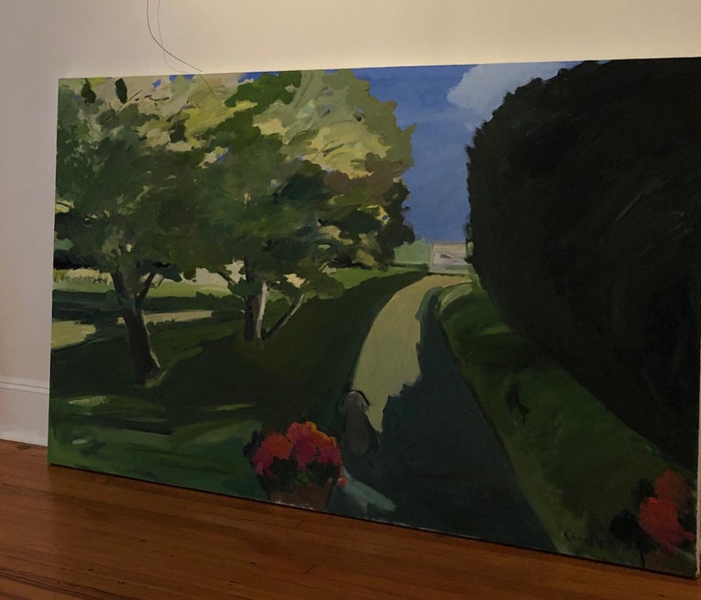 Cornelia Foss - CORNELIA FOSS "Charlie in the Driveway" green and blue ...