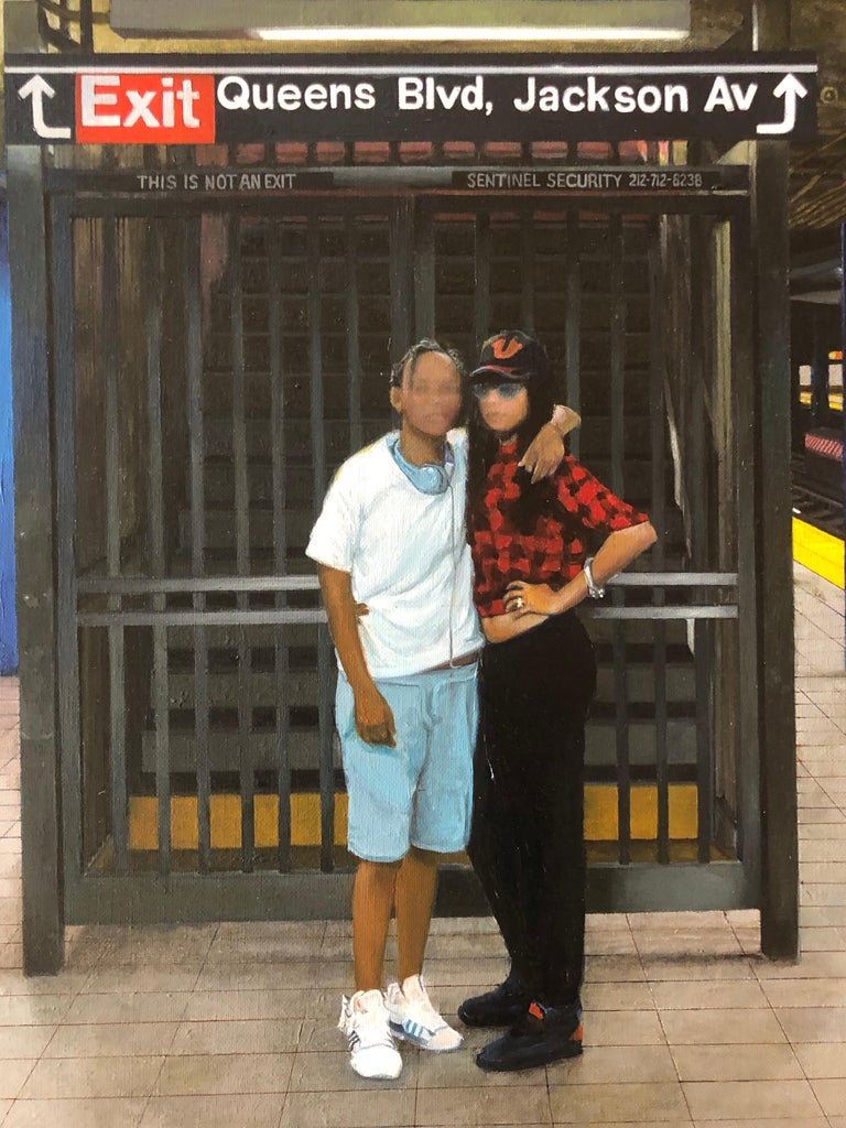 David Desimone - DAVID DESIMONE, "BFFs" realist NYC subway oil painting ...
