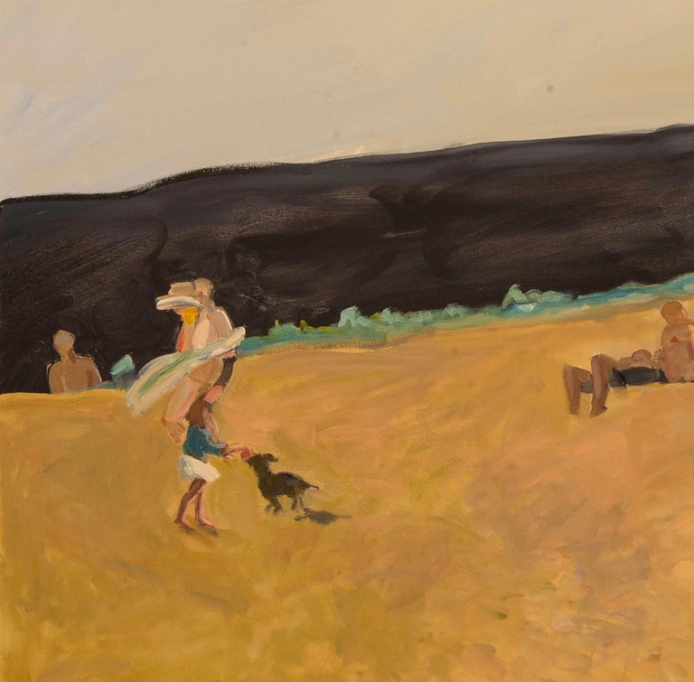 Cornelia Foss - CORNELIA FOSS "Beach People" oil on canvas beach ...