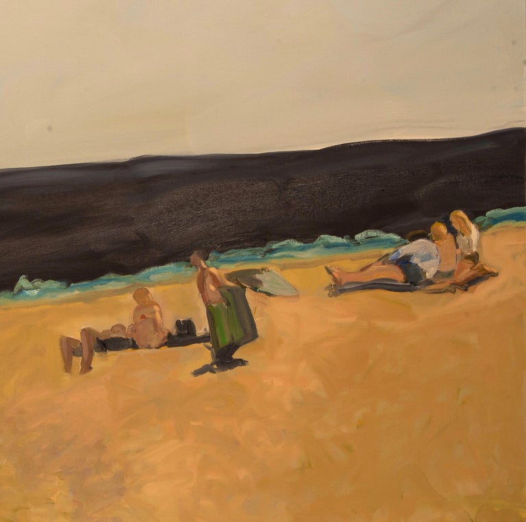 Cornelia Foss - CORNELIA FOSS "Beach People" oil on canvas beach ...
