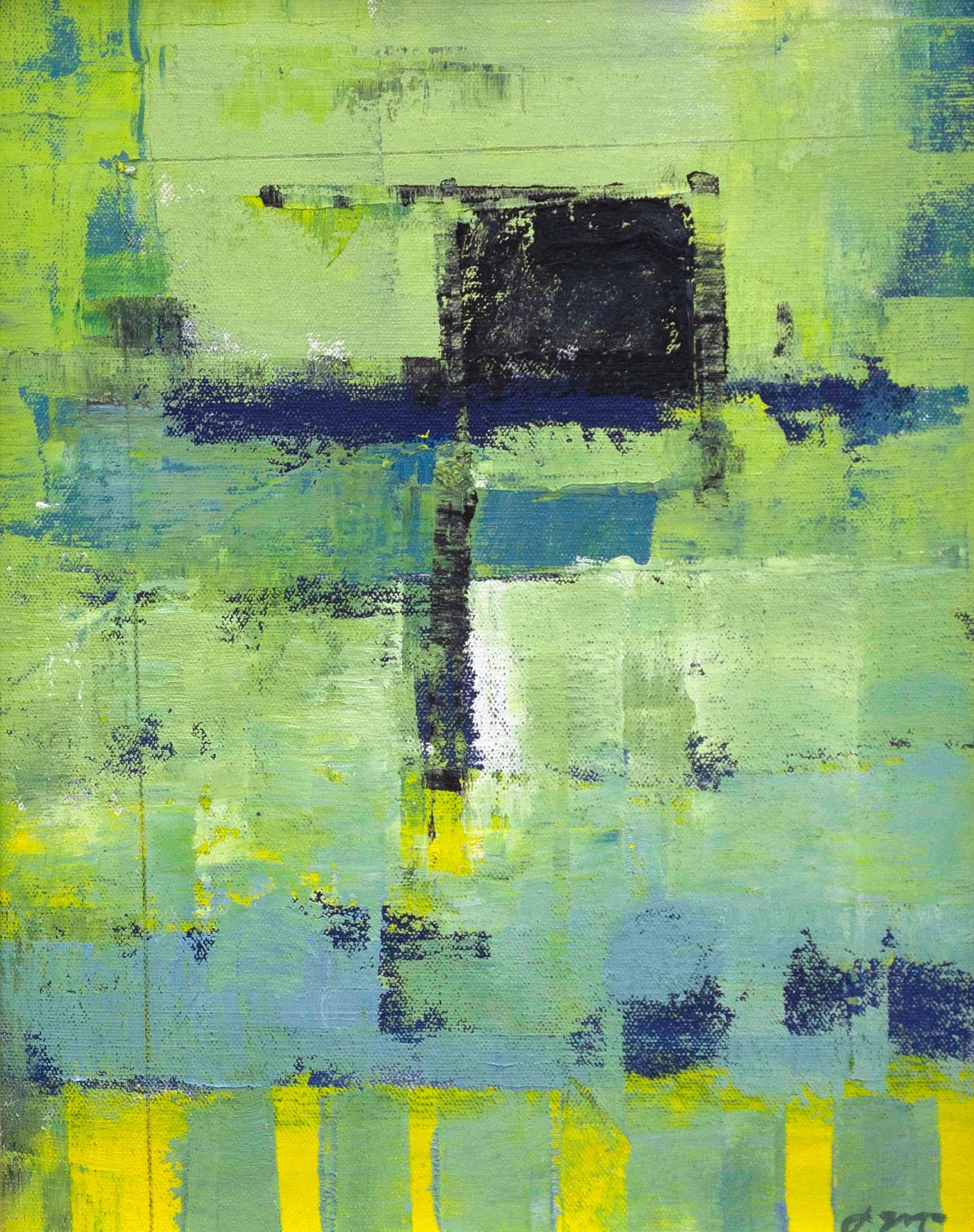 John McCaw - "Abstract Landscape" Mixed Media Painting For Sale at 1stDibs