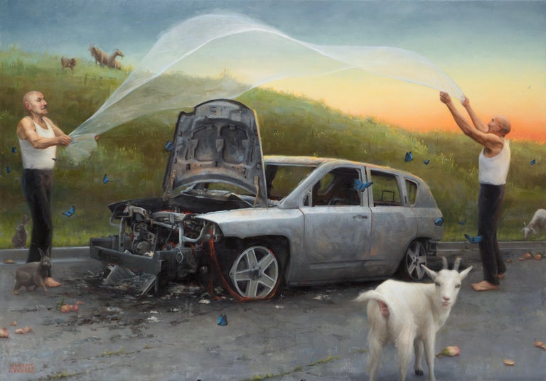 Elizabeth Zanzinger - "Bones", Oil Painting For Sale at 1stDibs