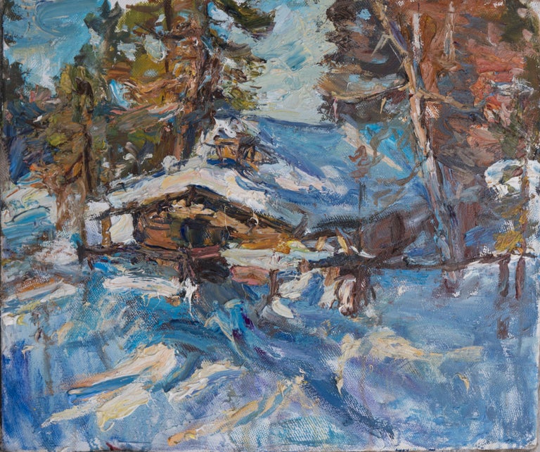 Ulrich Gleiter - "Reindeer Barn in Lapland" Oil painting For Sale at ...