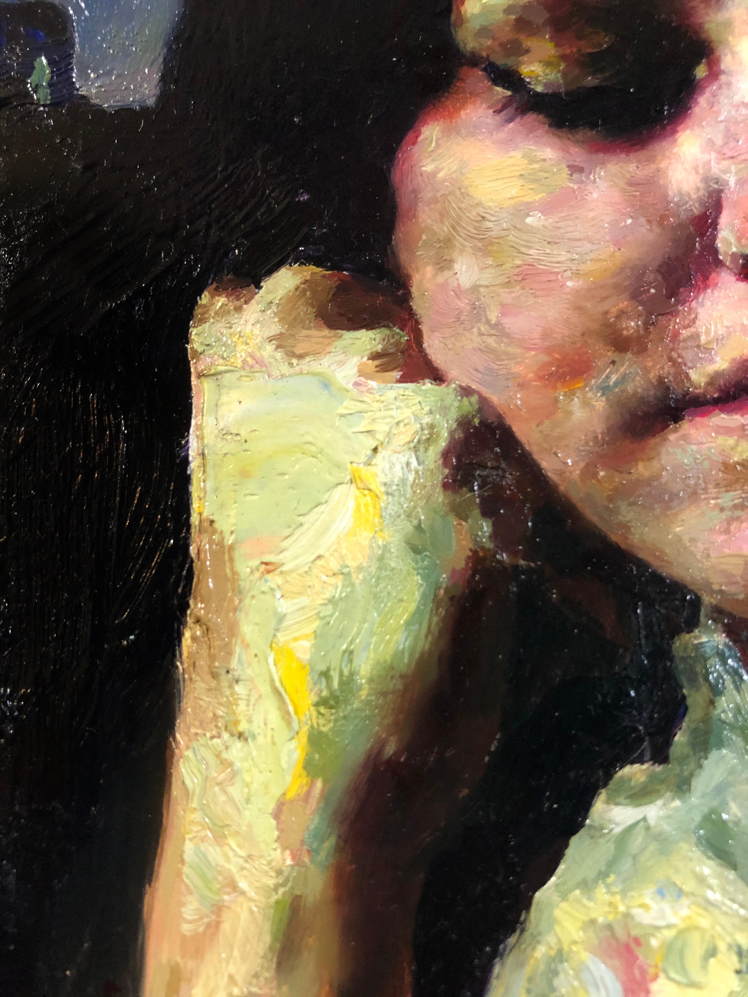 Hollis Dunlap - "Ten minutes from Now, " Oil painting For Sale at 1stDibs