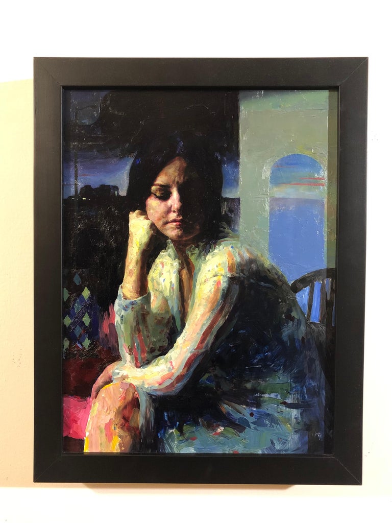 Hollis Dunlap - "Ten minutes from Now," Oil painting For Sale at 1stDibs