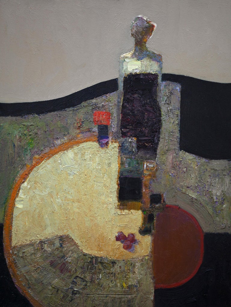 Dan McCaw - "Figure in Abstract Landscape" Oil Painting For Sale at 1stDibs