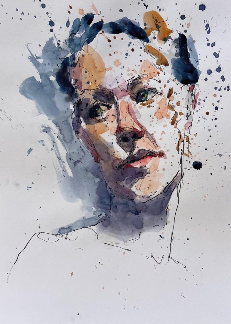 Clyde Steadman - "Untitled 11," Watercolor Painting For Sale at 1stDibs