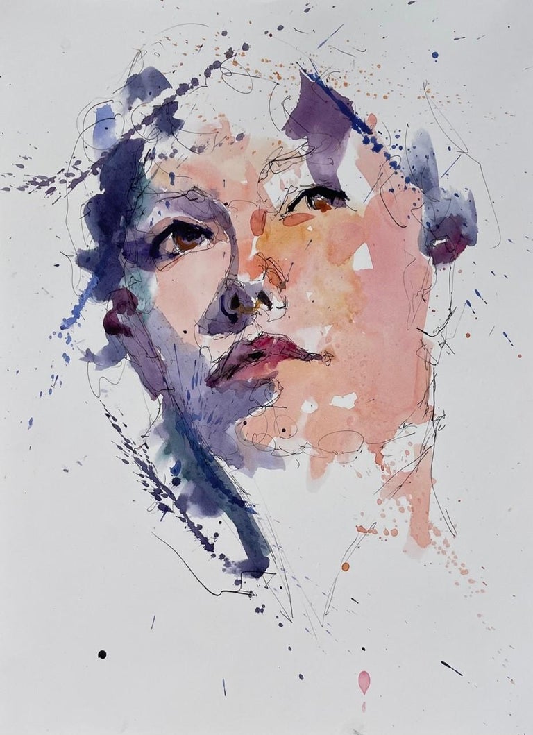 Clyde Steadman - "Untitled 10," Watercolor Painting For Sale at 1stDibs