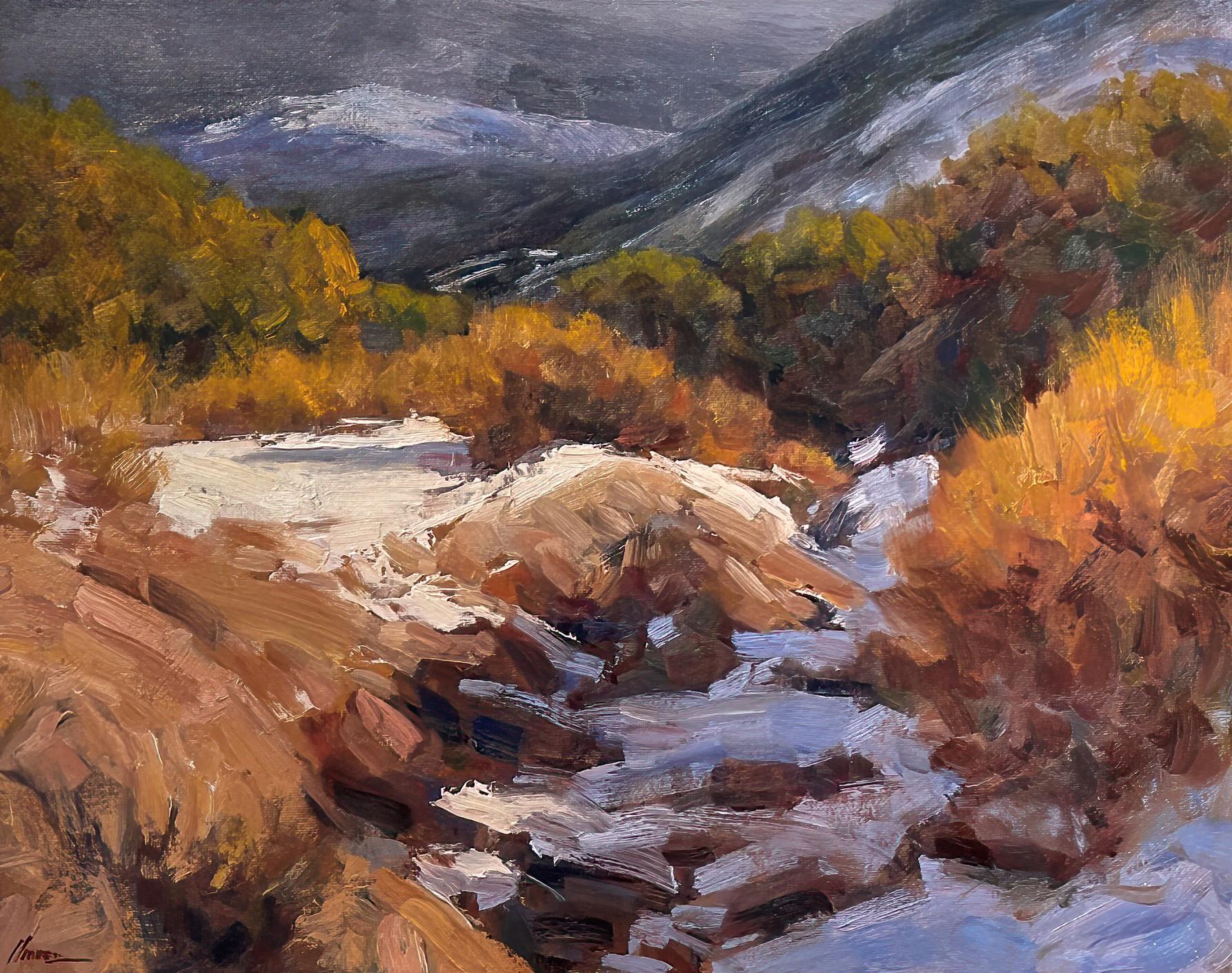 Lorenzo Chavez - "Canyon de Domingo Baca, " Southwestern Landscape Oil ...