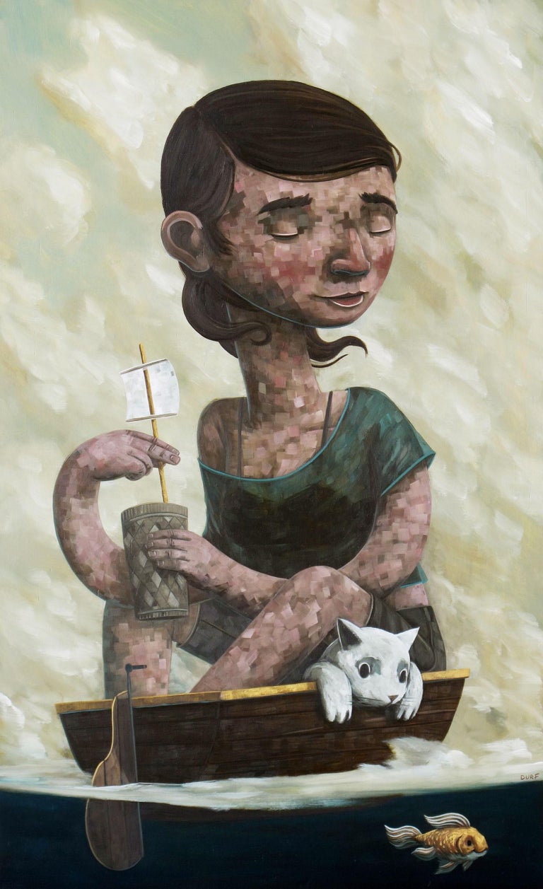 Nathan Durfee - "Caught up in the Gold" Oil painting For Sale at 1stDibs