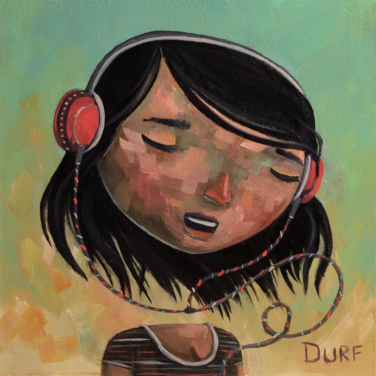 Nathan Durfee - "Head Popping Beats" Oil painting For Sale at 1stDibs