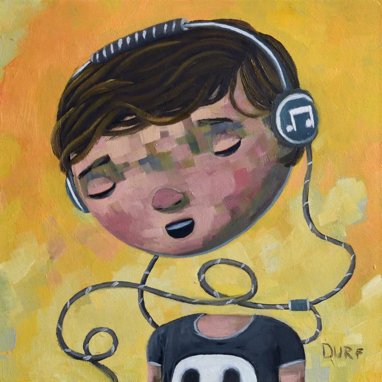 Nathan Durfee - "Mind Blowing Bass" Oil painting For Sale at 1stDibs