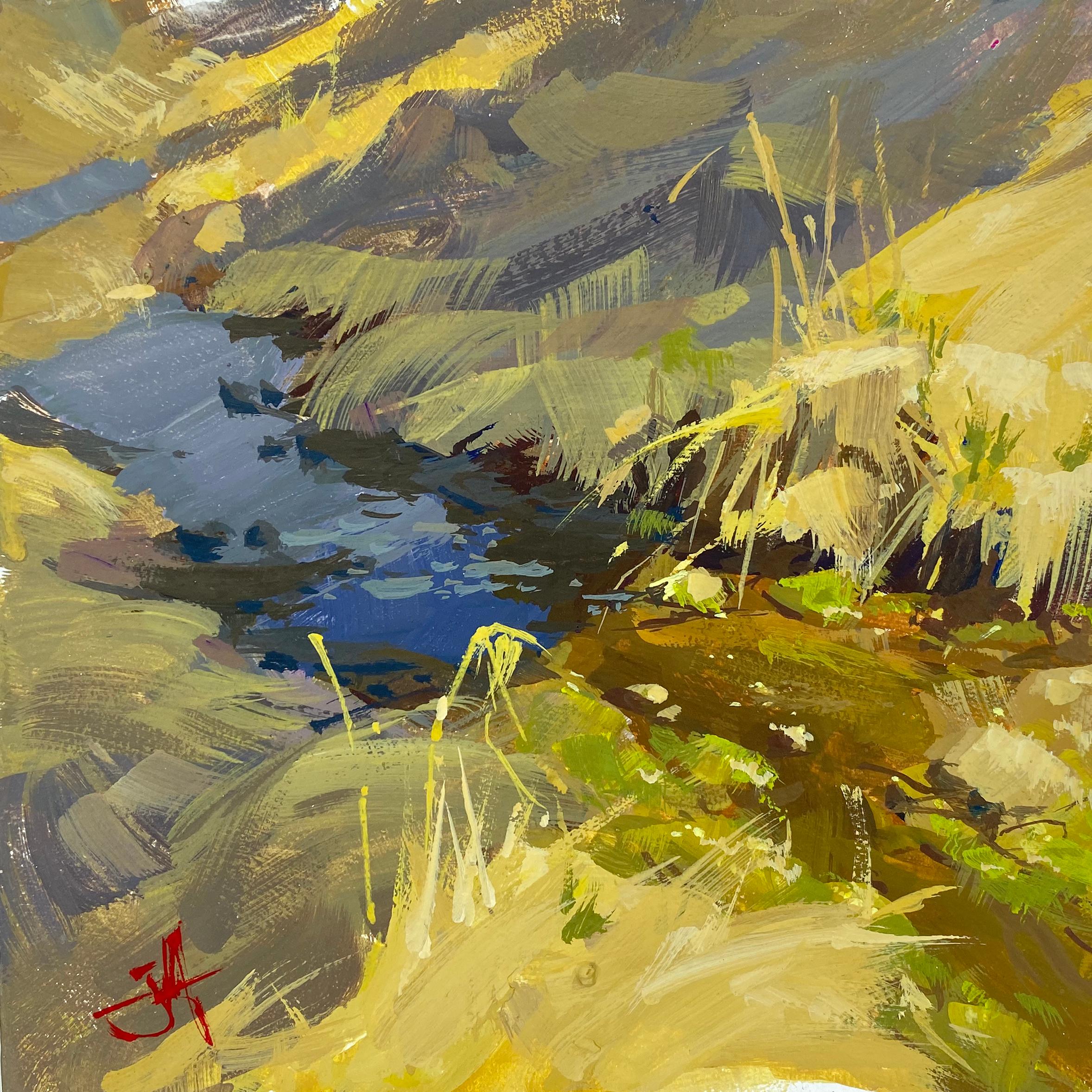 Judd Mercer - "Cliff Dwelling" Gouache Painting For Sale at 1stDibs