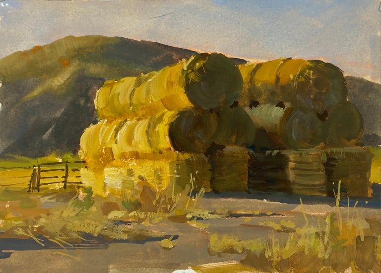 Judd Mercer - "Bails of Sunshine" Gouache Painting For Sale at 1stDibs