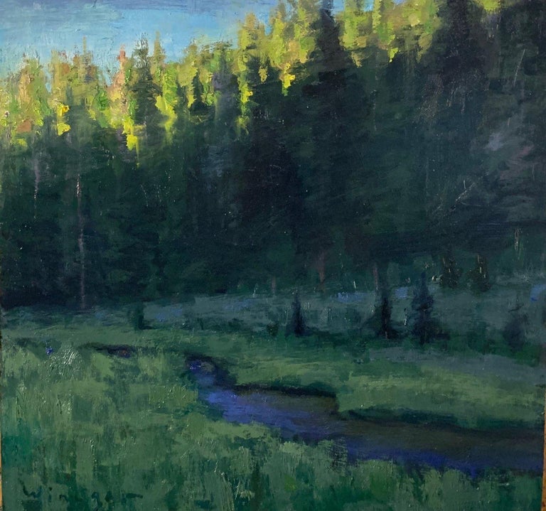 Seth Winegar - "Sunlit Pines" Oil painting For Sale at 1stDibs
